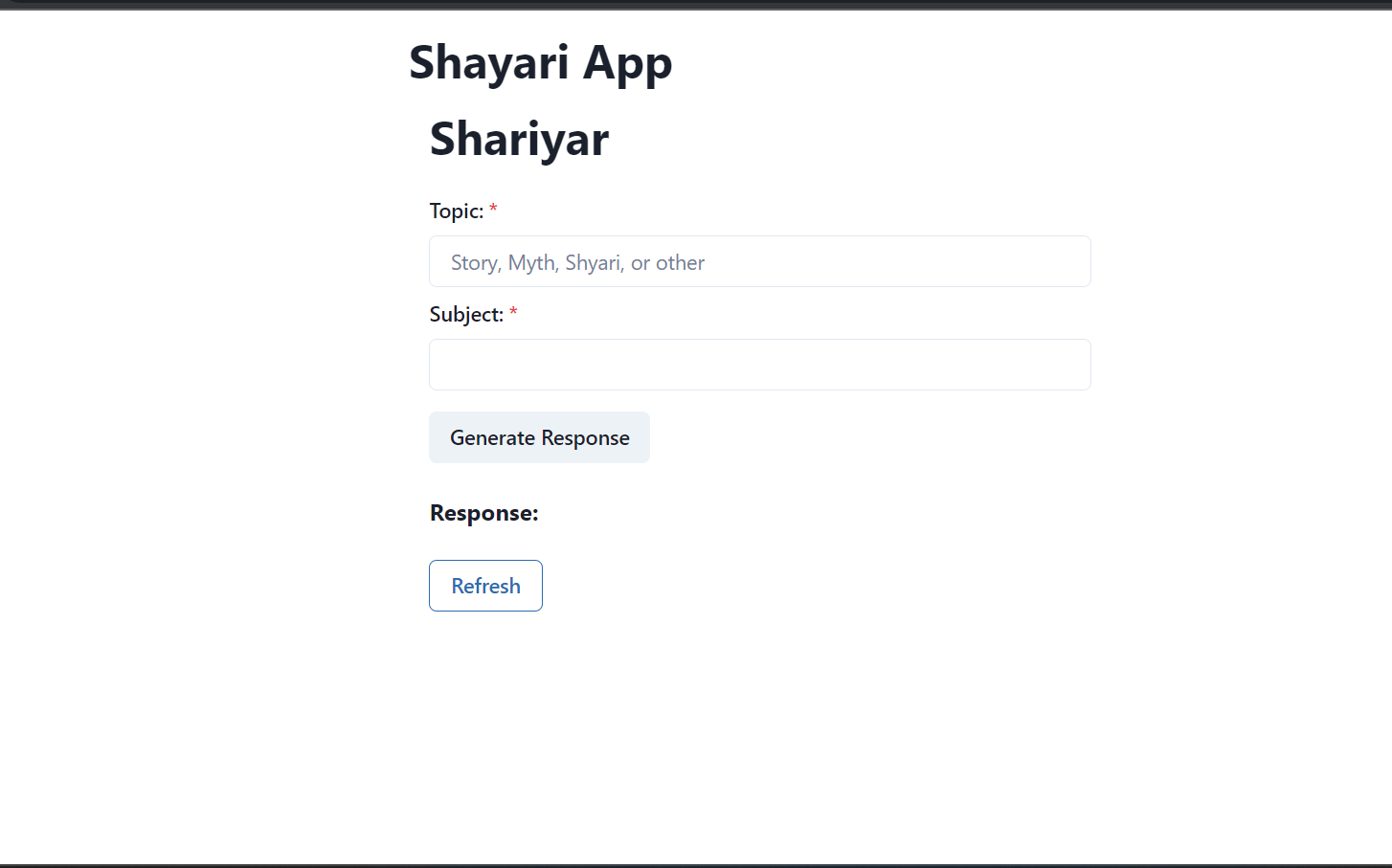 GitHub - rk28284/shayari-generator: The Shayari Generator Web App allows users to enter a ...