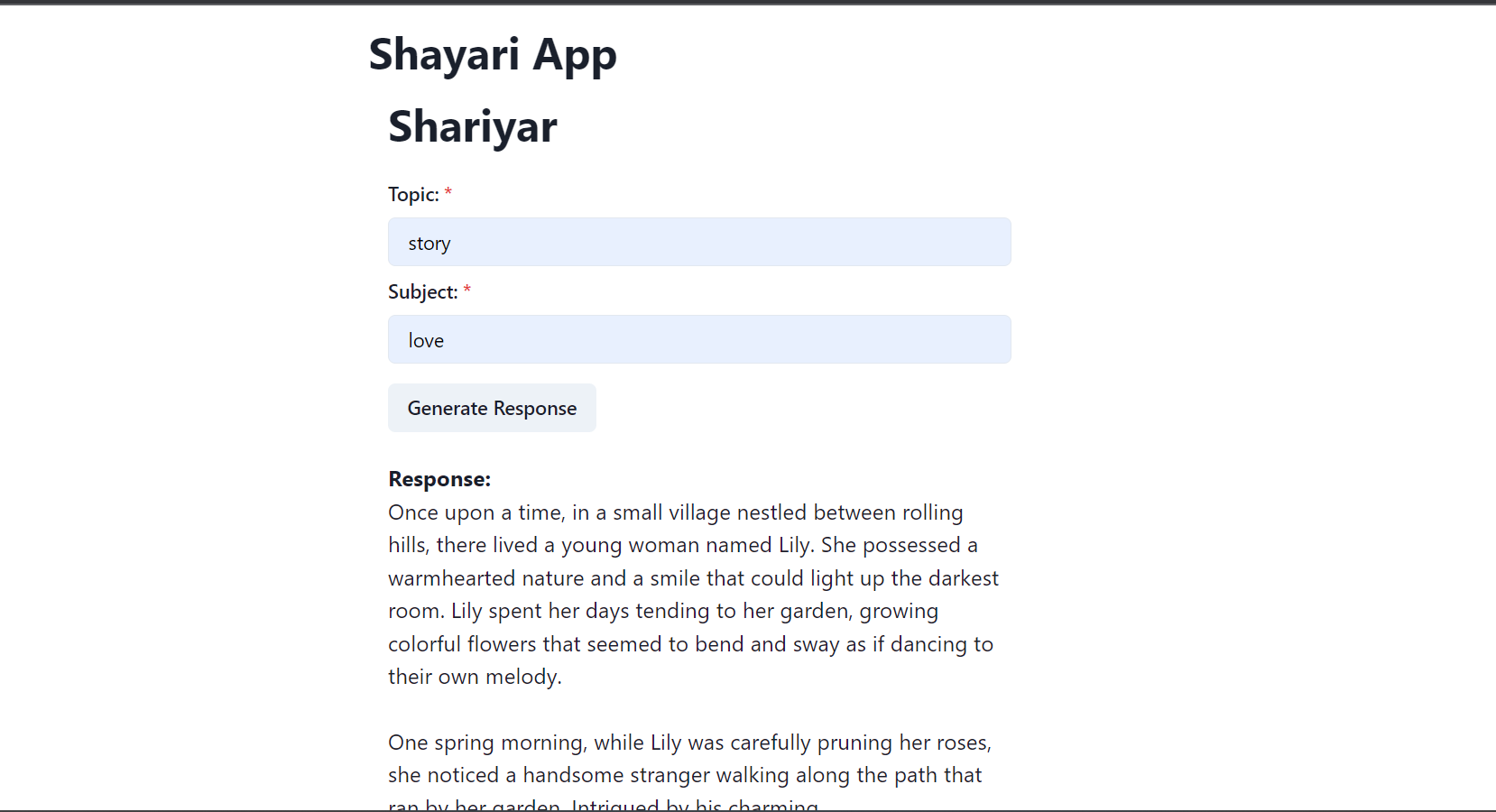 GitHub - rk28284/shayari-generator: The Shayari Generator Web App allows users to enter a ...