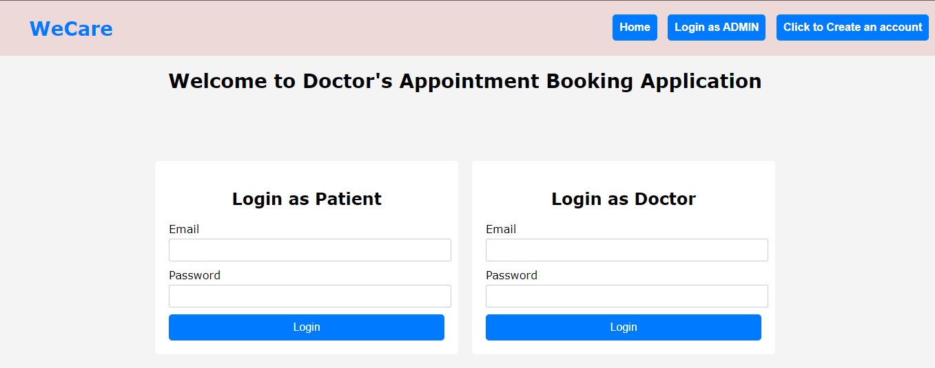 GitHub - DhaanuI/WeCare-Doctor_Appointment_Booking_Application: A Full Stack Web application of ...