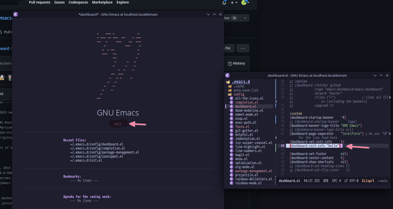 Last Character In `dashboard Init Info` Gets Cut Out · Issue 428 · Emacs Dashboardemacs