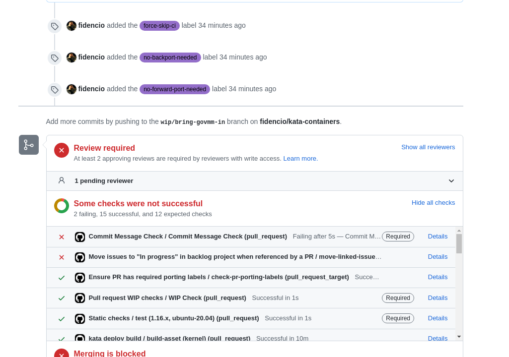 github: `force-skip-ci` should be able to skip all the actions · Issue #3471 · kata-containers ...