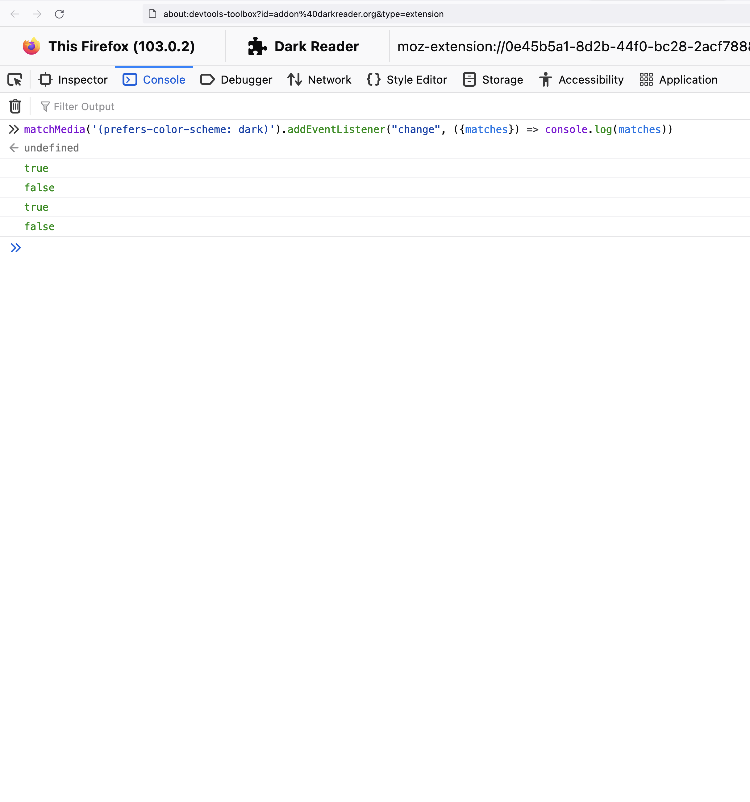 [Bug] System color scheme does not work on Firefox · Issue #9582 · darkreader/darkreader · GitHub