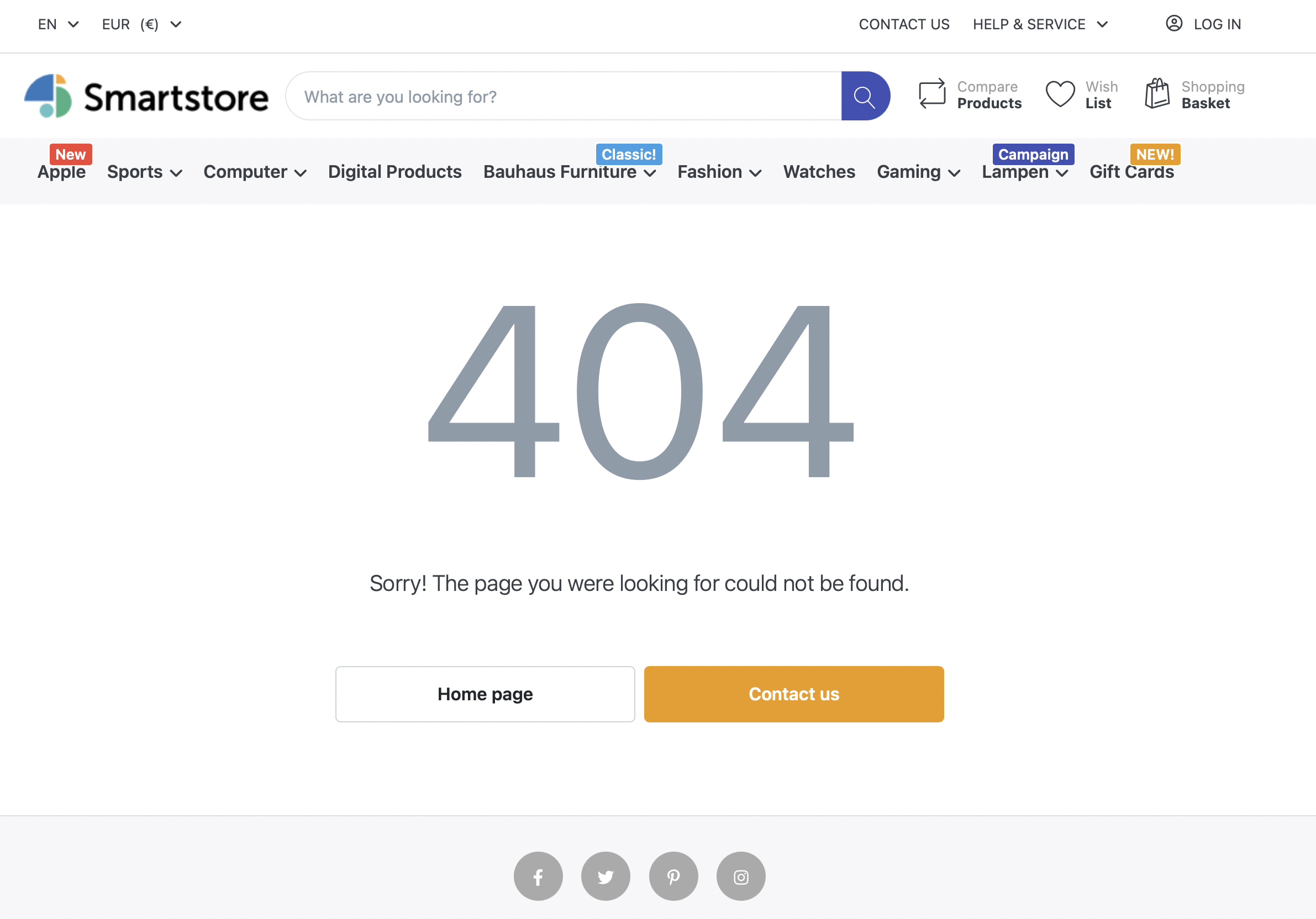 Improvement 404 page · Issue #541 · smartstore/Smartstore · GitHub