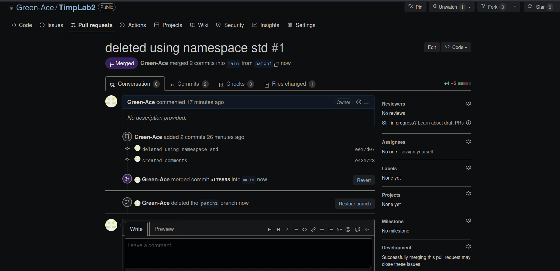 GitHub - Green-Ace/TimpLab2