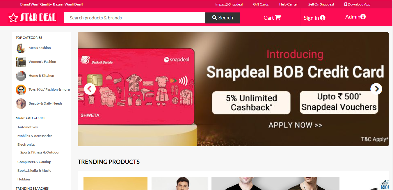 GitHub - Prashantomm/Snapdeal-Clone