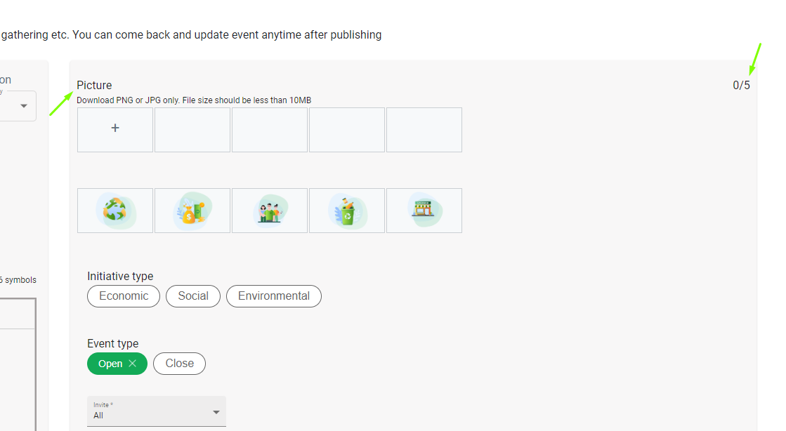 [Create Event] 'Back' button is of color blue and width of Create Event ...