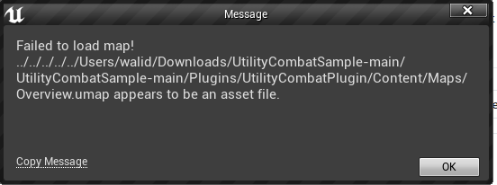 Overview map not loading in UE4.26.1 · Issue #1 · ZacharyDK/UtilityCombatSample · GitHub