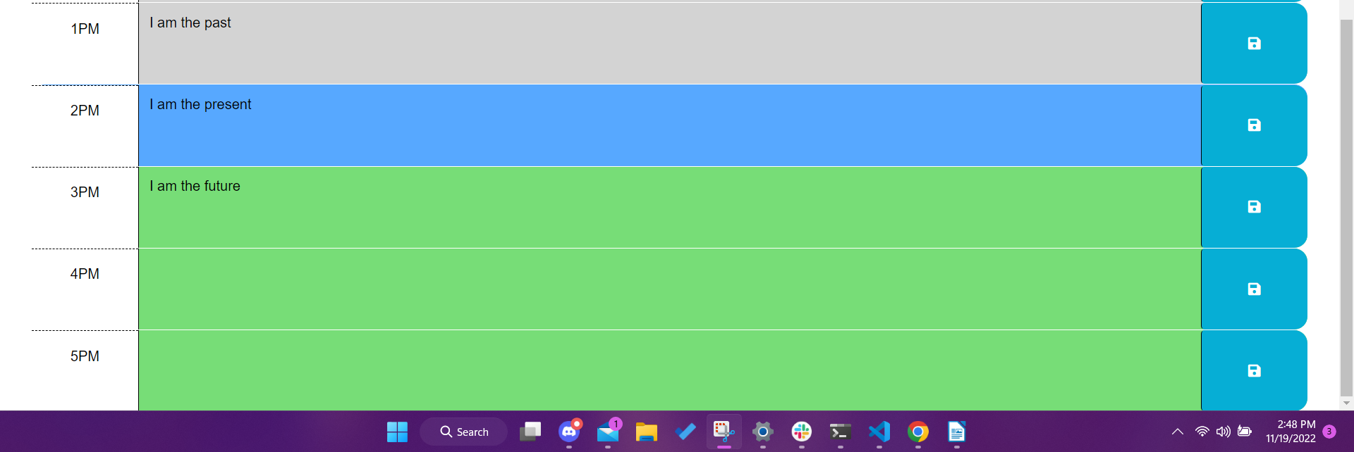 GitHub - MaddieGillis/work-day-scheduler: Challenge 5 make a scheduler to help coordinate work days