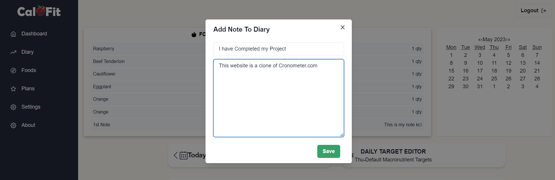 GitHub - RiteshKumarShukla/CaloFit-A-Cronometer-Clone: CaloFit: An ...