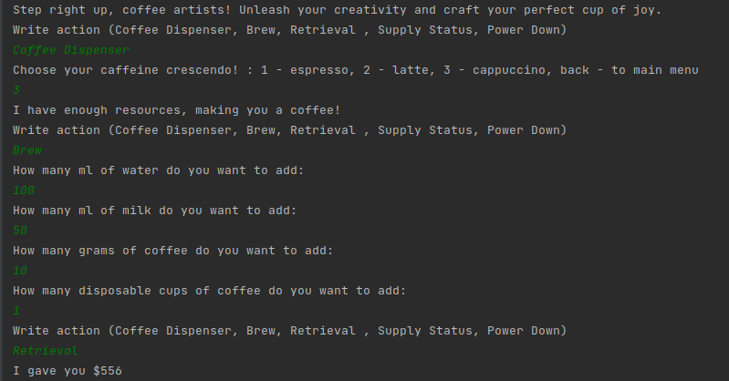 GitHub - Sowndarya9920/CoffeeMachineSimulator