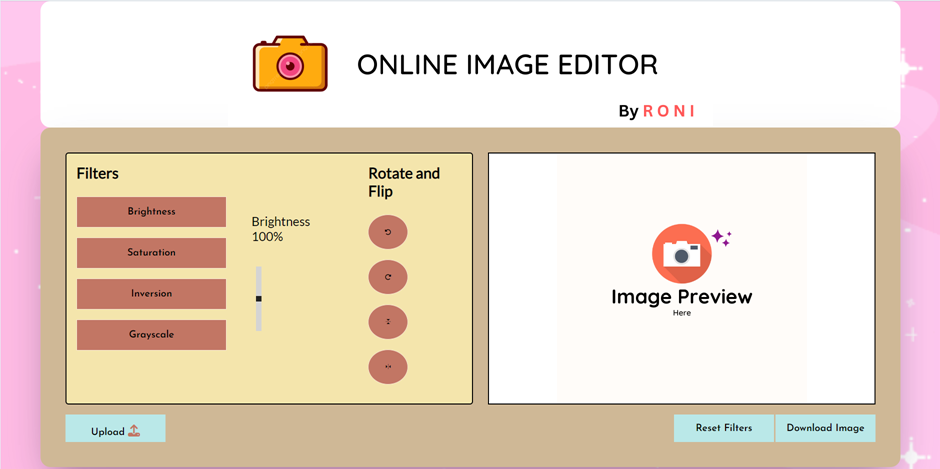 GitHub - roni-2004/Online-Image-Editor: A basic and simple Online Image Editor created using ...