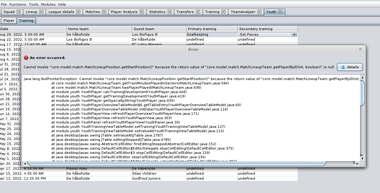 [BUG] Missing Youth players and information on Youth Tab · Issue #1633 · ho-dev ...