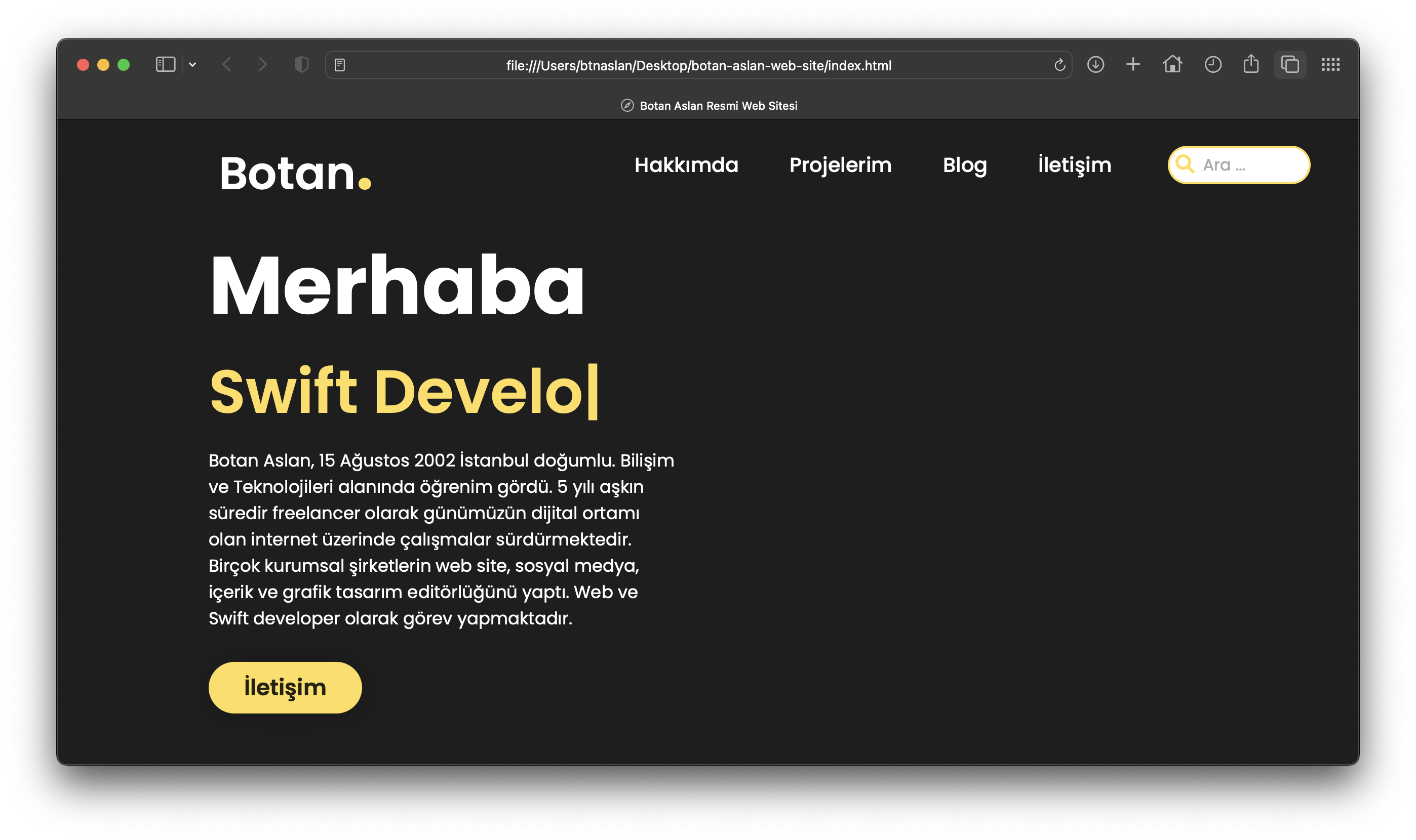 GitHub - botanaslan/Portfolio-Web-Design: Personal website portfolio ...