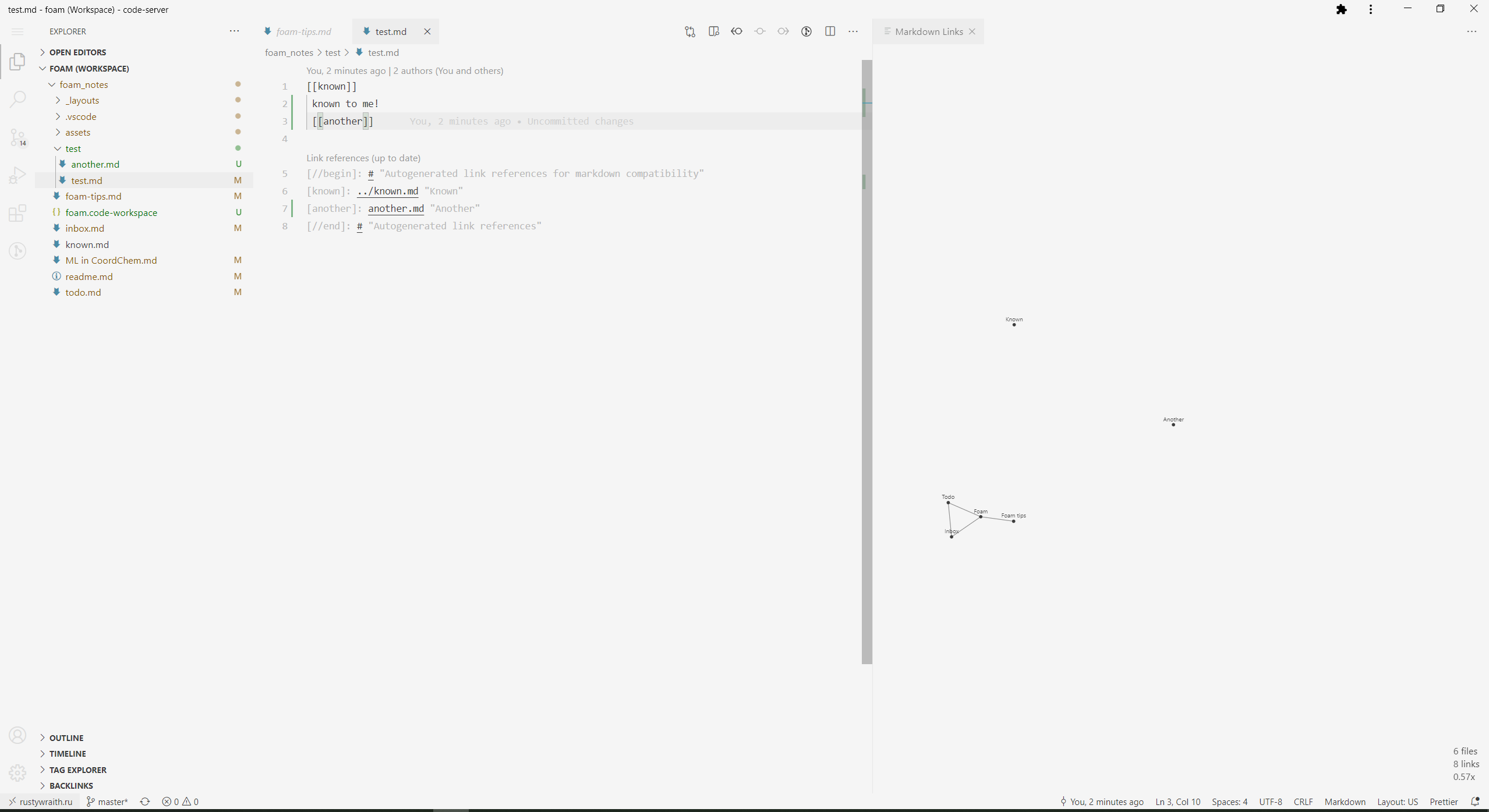 Code Server compatibility · Issue #414 · foambubble/foam · GitHub