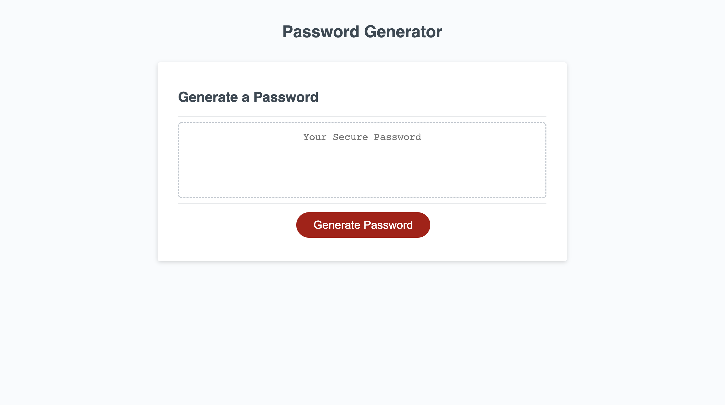 GitHub - Ezmaa/Password-Generator: Javascript console that allows the randomization of ...