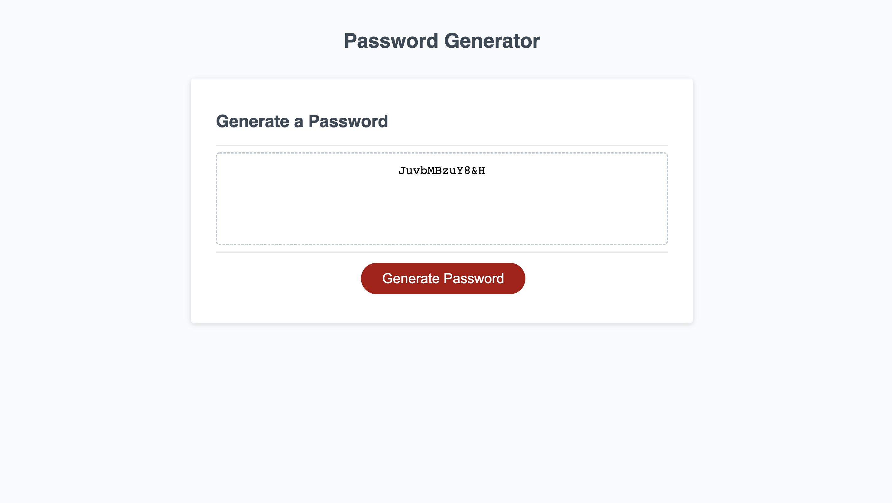 GitHub - Ezmaa/Password-Generator: Javascript console that allows the ...