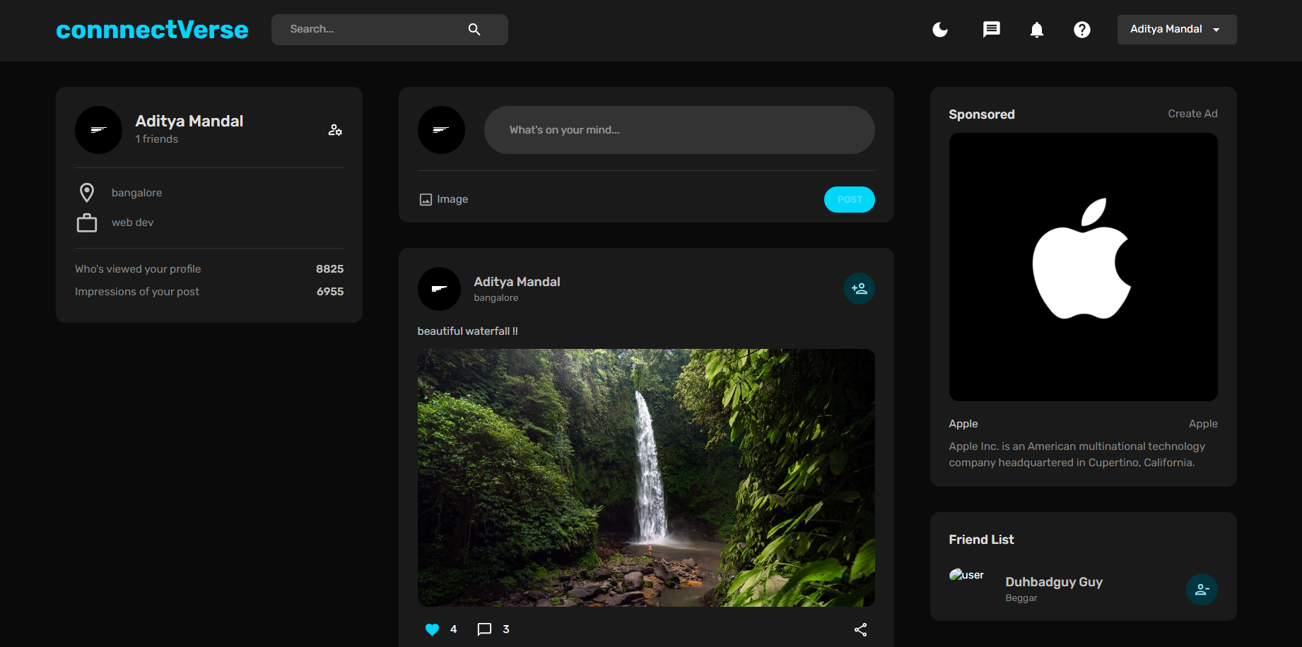 GitHub - adityamandal-Developer/connect-verse-full-stack-web-project