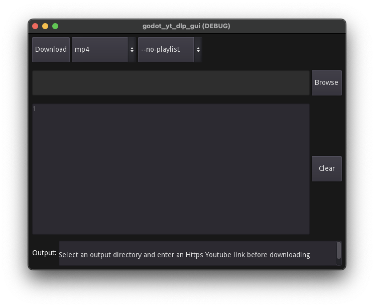 GitHub - Mainman002/godot-yt-dlp-gui: Gui for managing yt-dlp commands, mainly for MacOS but can ...