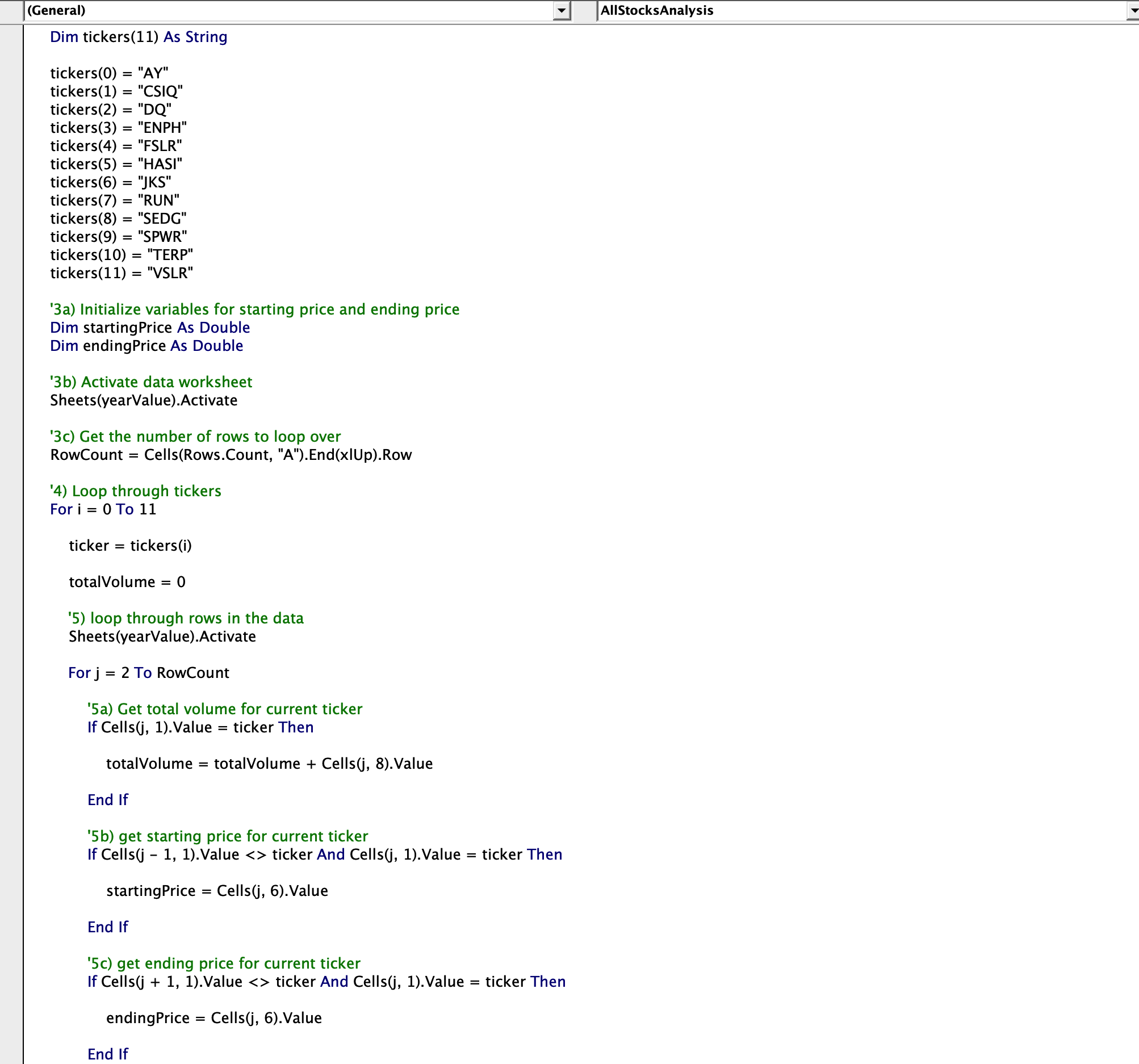 GitHub - Marshallcode08/Stock-Analysis: VBA Project