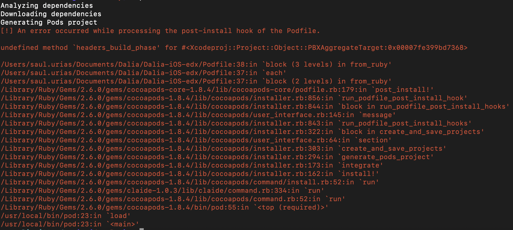 Installing Pods Failure · Issue #1315 · openedx/edx-app-ios · GitHub
