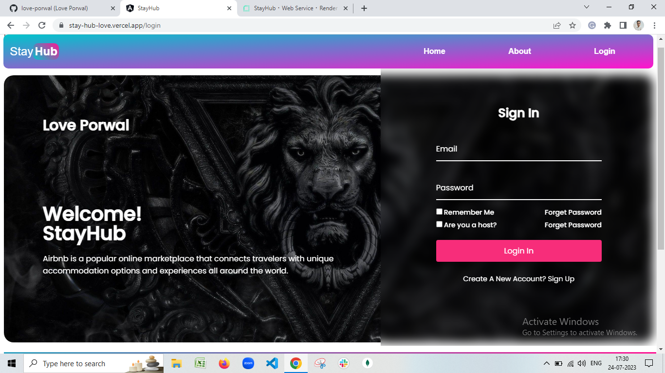 GitHub - love-porwal/StayHub: StayHub - Inspired by Airbnb: This is an ...