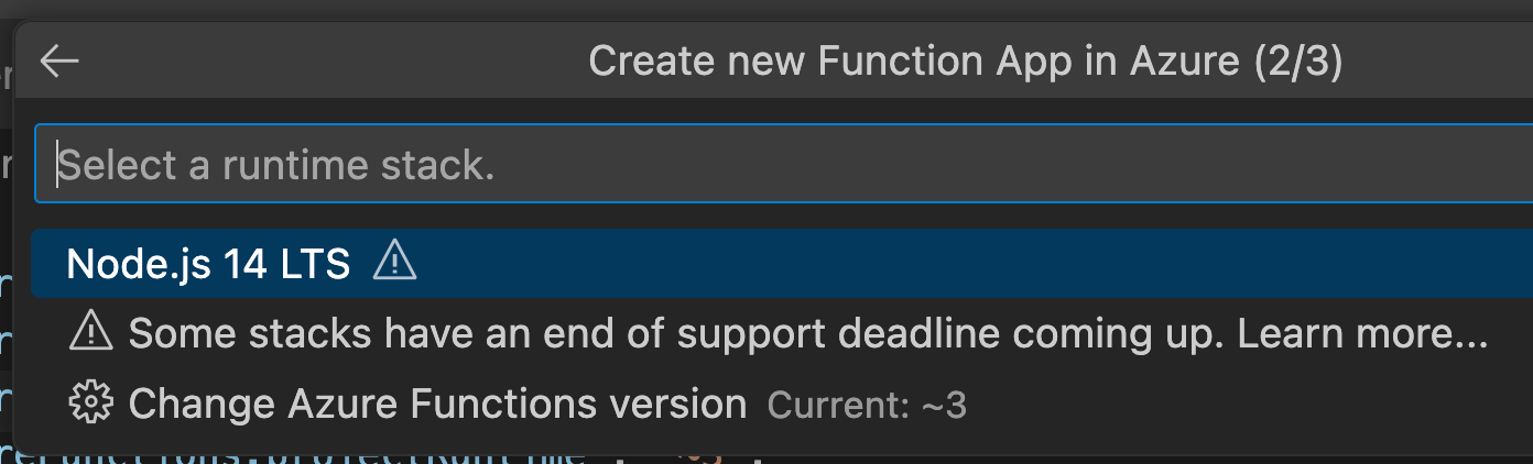 Show Warning That Host V3 Is Eol When Creating An App · Issue 3676 · Microsoft Vscode