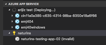 (Deploying...) shows on subscription node · Issue #387 · microsoft/vscode-azureappservice · GitHub
