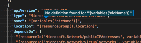 "Go to definition" should work when cursor is in 'parameters' or ...