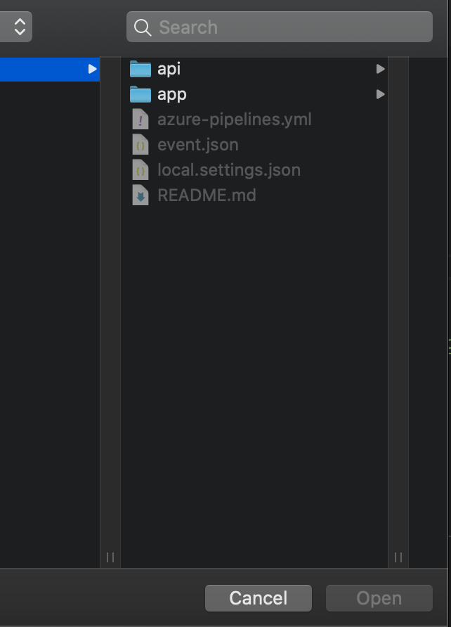 Can't select a .json file when uploading local settings · Issue #78 · microsoft/vscode ...