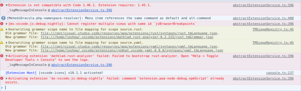 Extension Not Compatible With 1461 · Issue 4987 · Rust Langrust Analyzer · Github