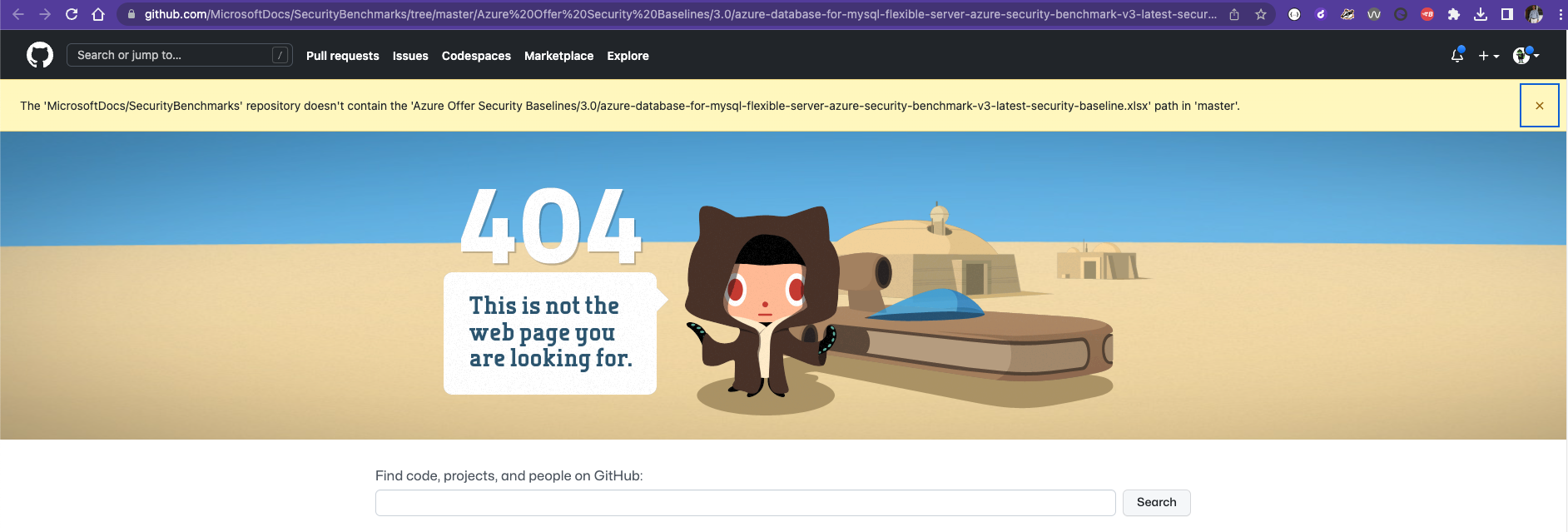 Broken link - Azure Database for MySQL - Flexible Server security baseline mapping file · Issue ...