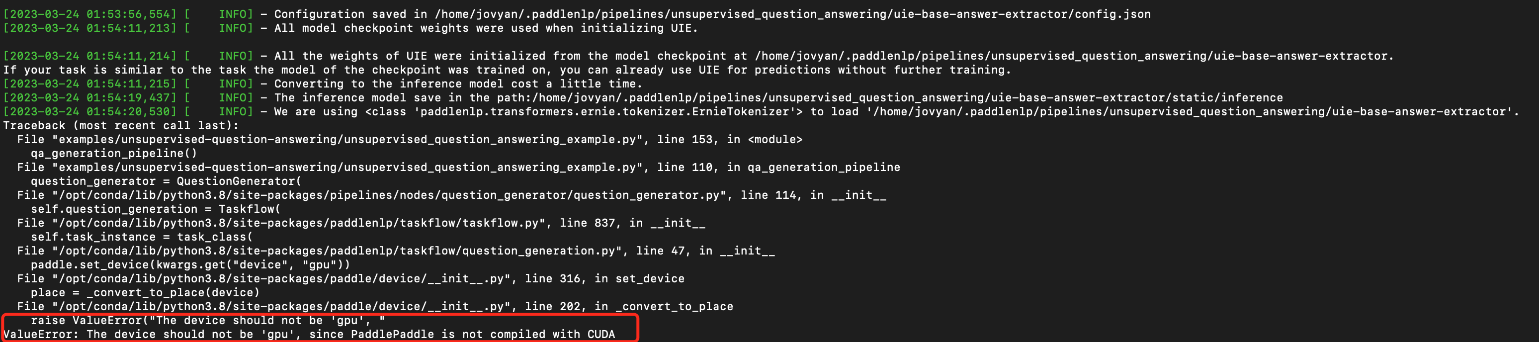 [Question]: 无监督智能检索问答系统的CPU环境下运行示例运行不起来 · Issue #5401 · PaddlePaddle ...