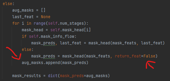 aug_masks.append(mask_preds) is indented incorrectly in the _mask_forward function in the htc ...