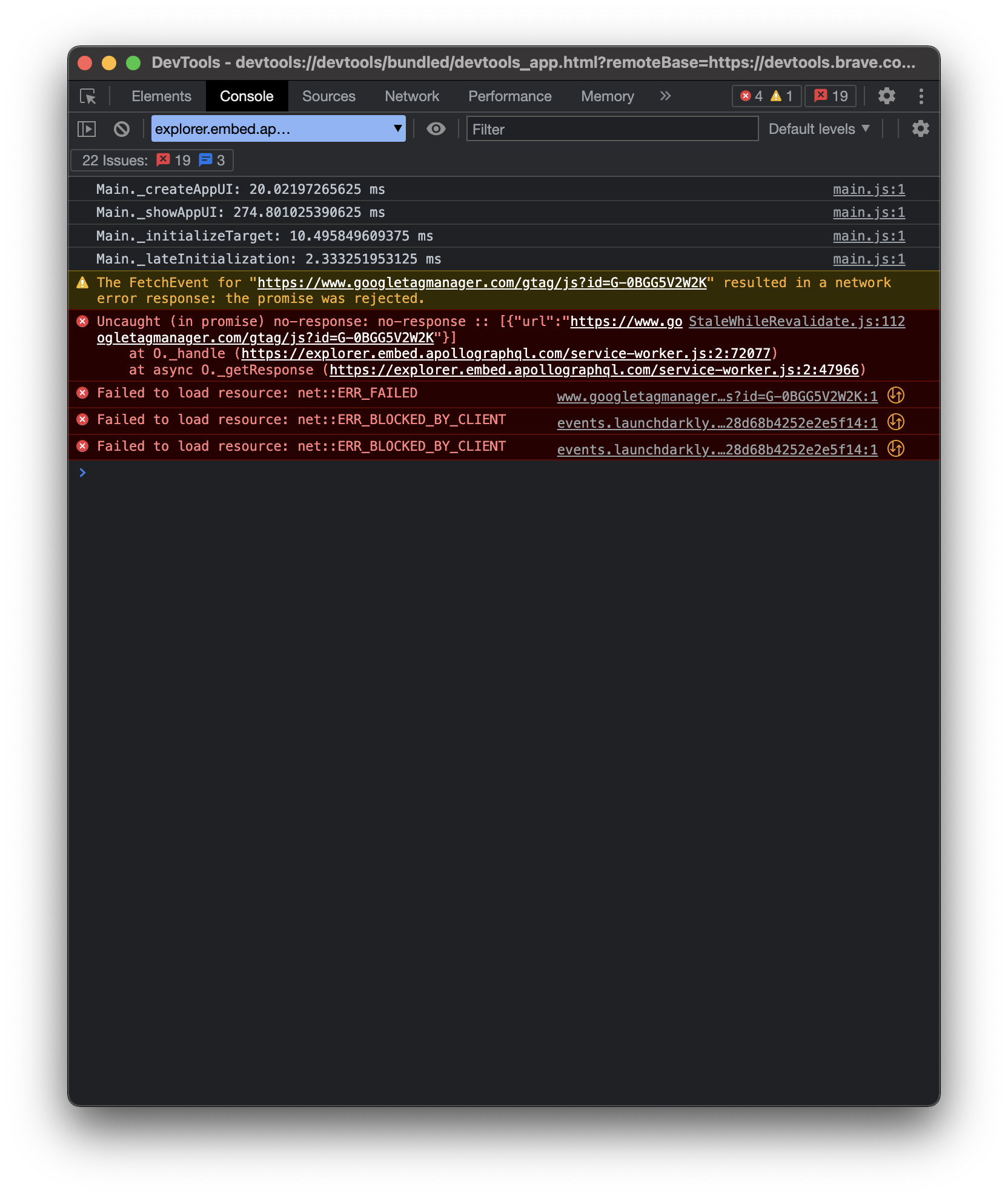 Explorer remains blank · Issue #866 · apollographql/apollo-client-devtools · GitHub
