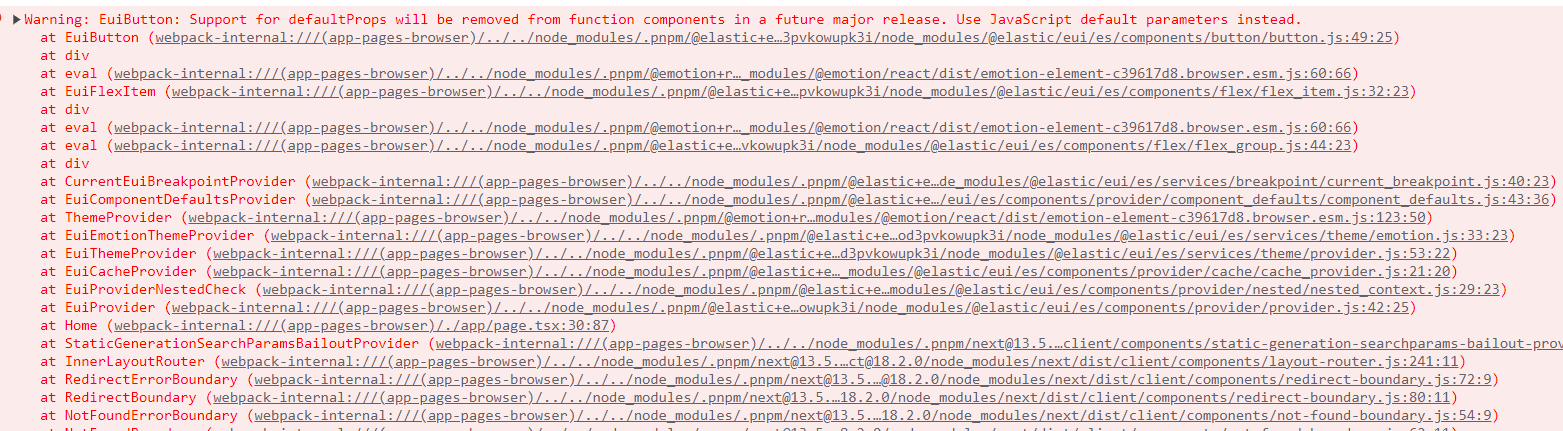 Warning : "defaultProps" will be removed · Issue #7287 · elastic/eui · GitHub