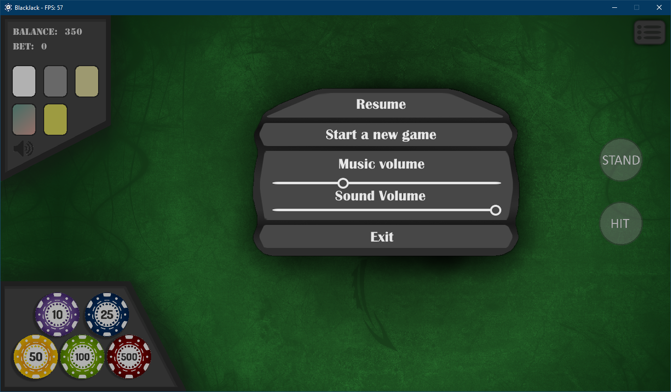 GitHub - ExPikaPaka/BlackJack: C++ SDL BlackJack game