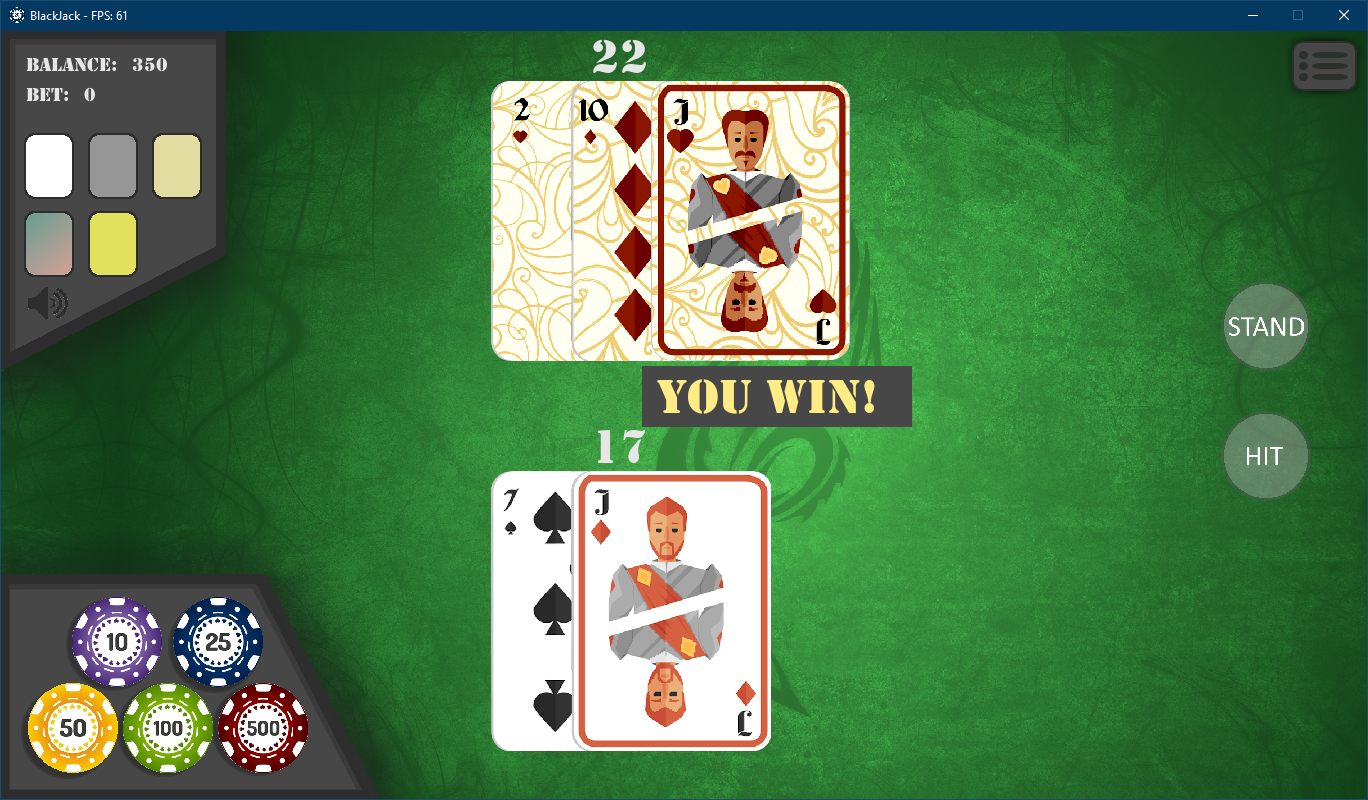 GitHub - ExPikaPaka/BlackJack: C++ SDL BlackJack game