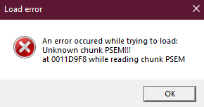 Load error (Unknown chunk PSEM) · Issue #1362 · UnderminersTeam ...