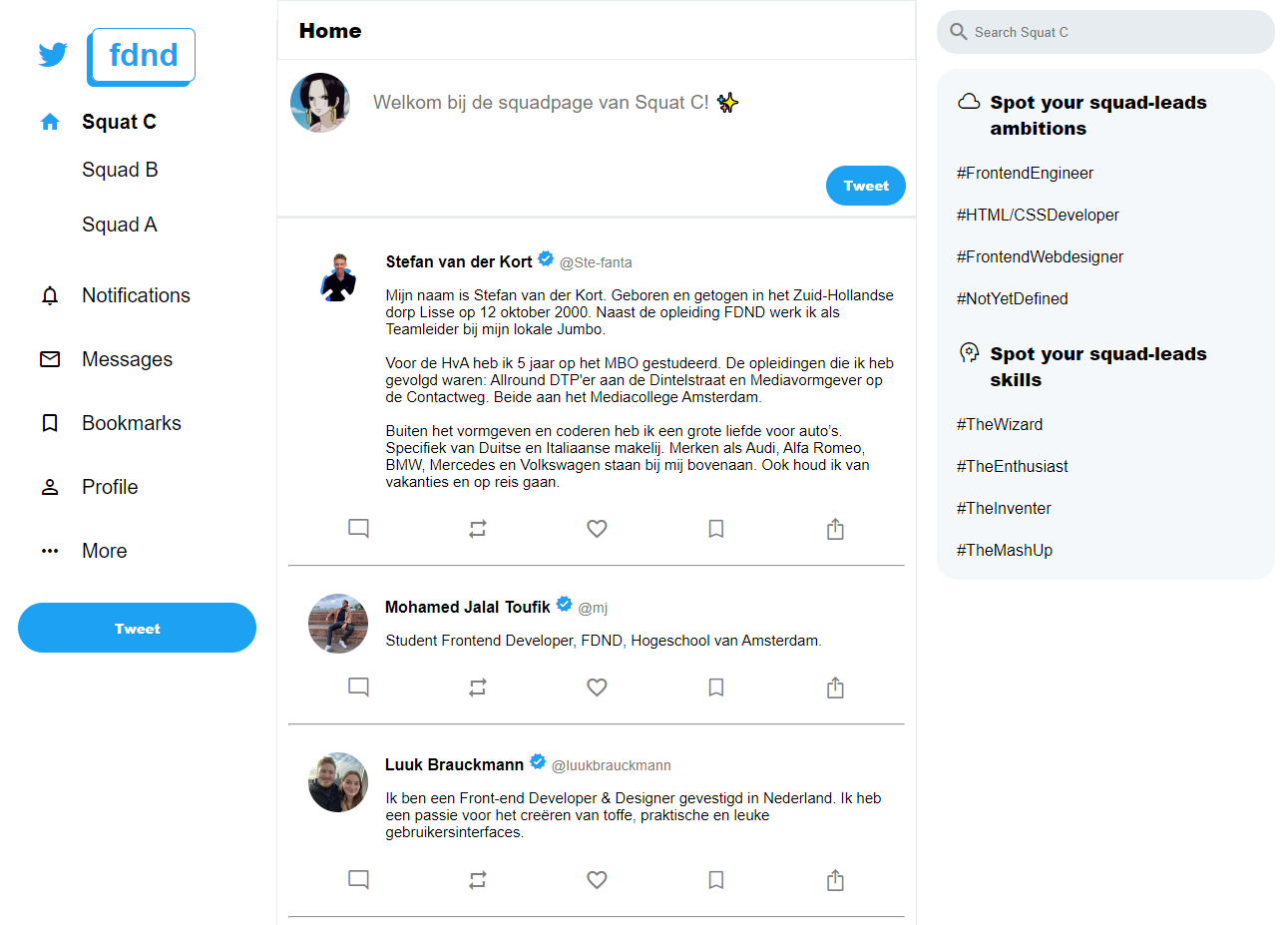 GitHub - maikangn/connect-your-tribe-squad-page: Redesign met je squad een squadpagina op basis ...