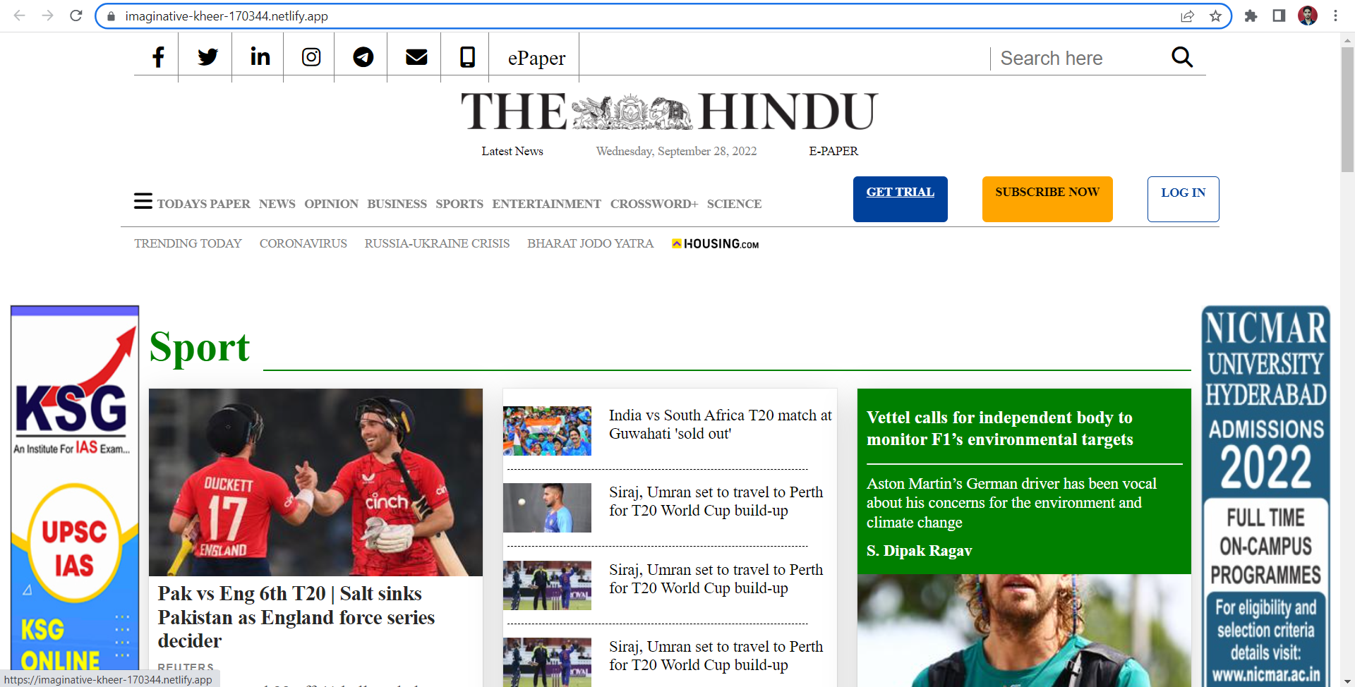 GitHub - rsrajput03/HinduNews-Clone: A Hindu news is a online website to read news related to ...