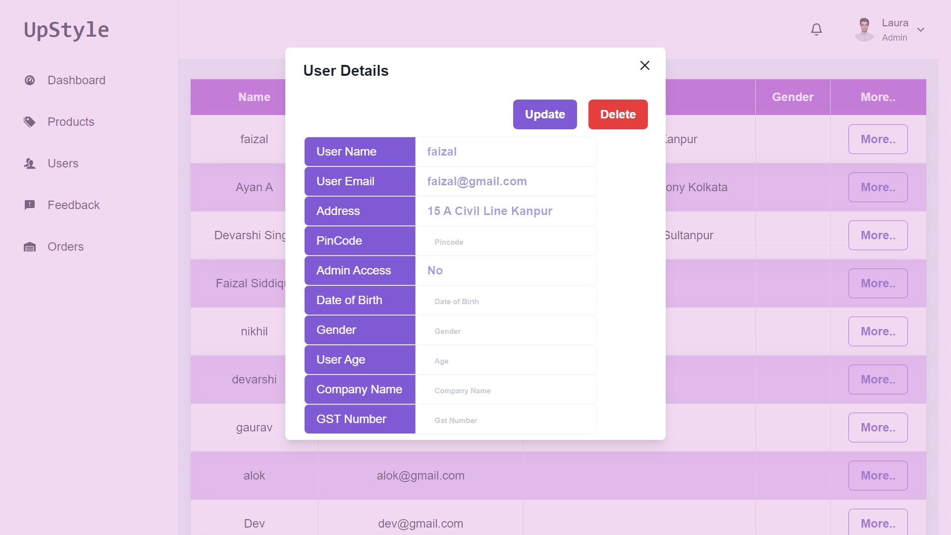 GitHub - faizal-siddiqui/Upstyle: A Full Stack web store that provides user-interface that ...