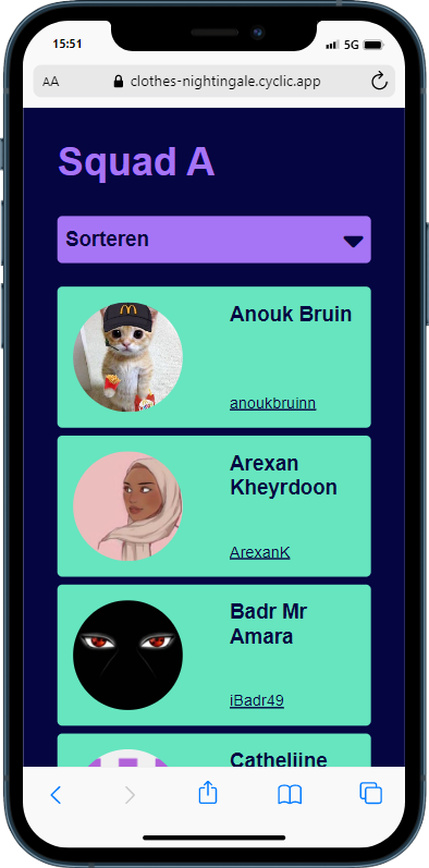 GitHub - CelinexPutte/connect-your-tribe-squad-page: Redesign met je squad een squadpagina op ...