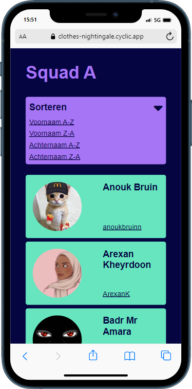 GitHub - CelinexPutte/connect-your-tribe-squad-page: Redesign met je squad een squadpagina op ...