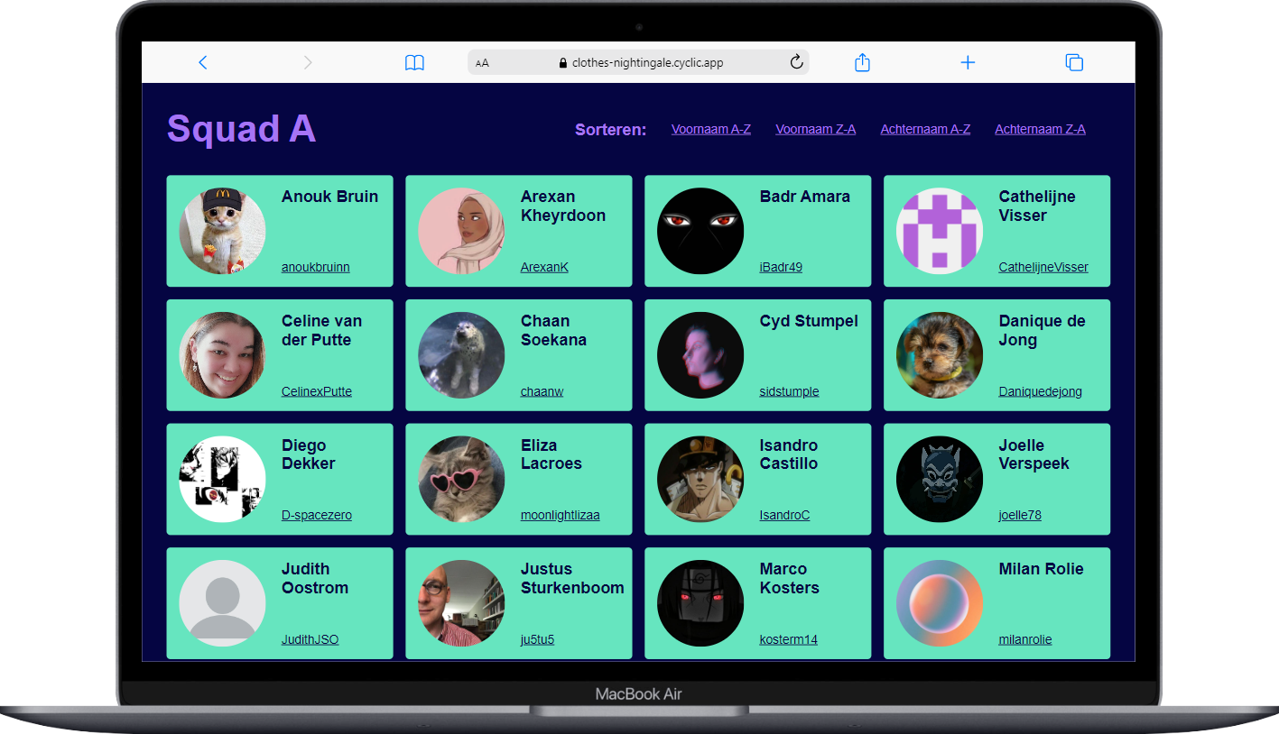 GitHub - CelinexPutte/connect-your-tribe-squad-page: Redesign met je squad een squadpagina op ...