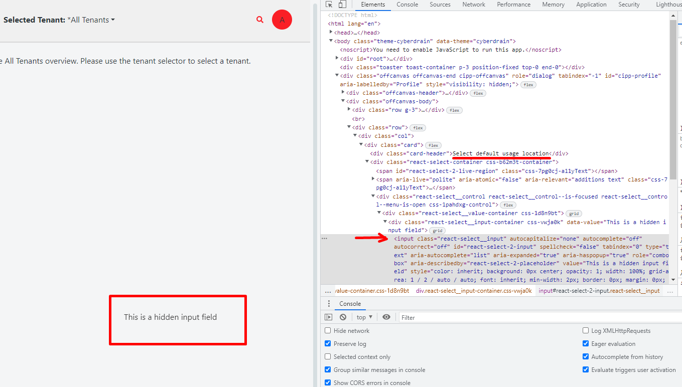 Hidden input field · Issue #1380 · KelvinTegelaar/CIPP · GitHub