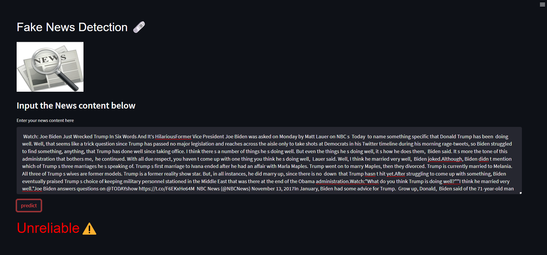 GitHub - anushka-sen-1627/Fake-News-Detection