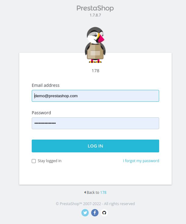 New Twitter Github Facebook logo in the authentication page · Issue #29884 · PrestaShop ...