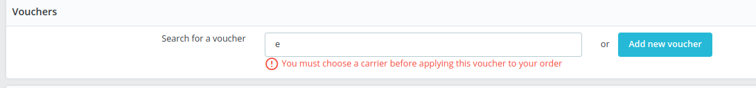 Order - Voucher isn't applied if you already have the right carriers · Issue #31944 · PrestaShop ...