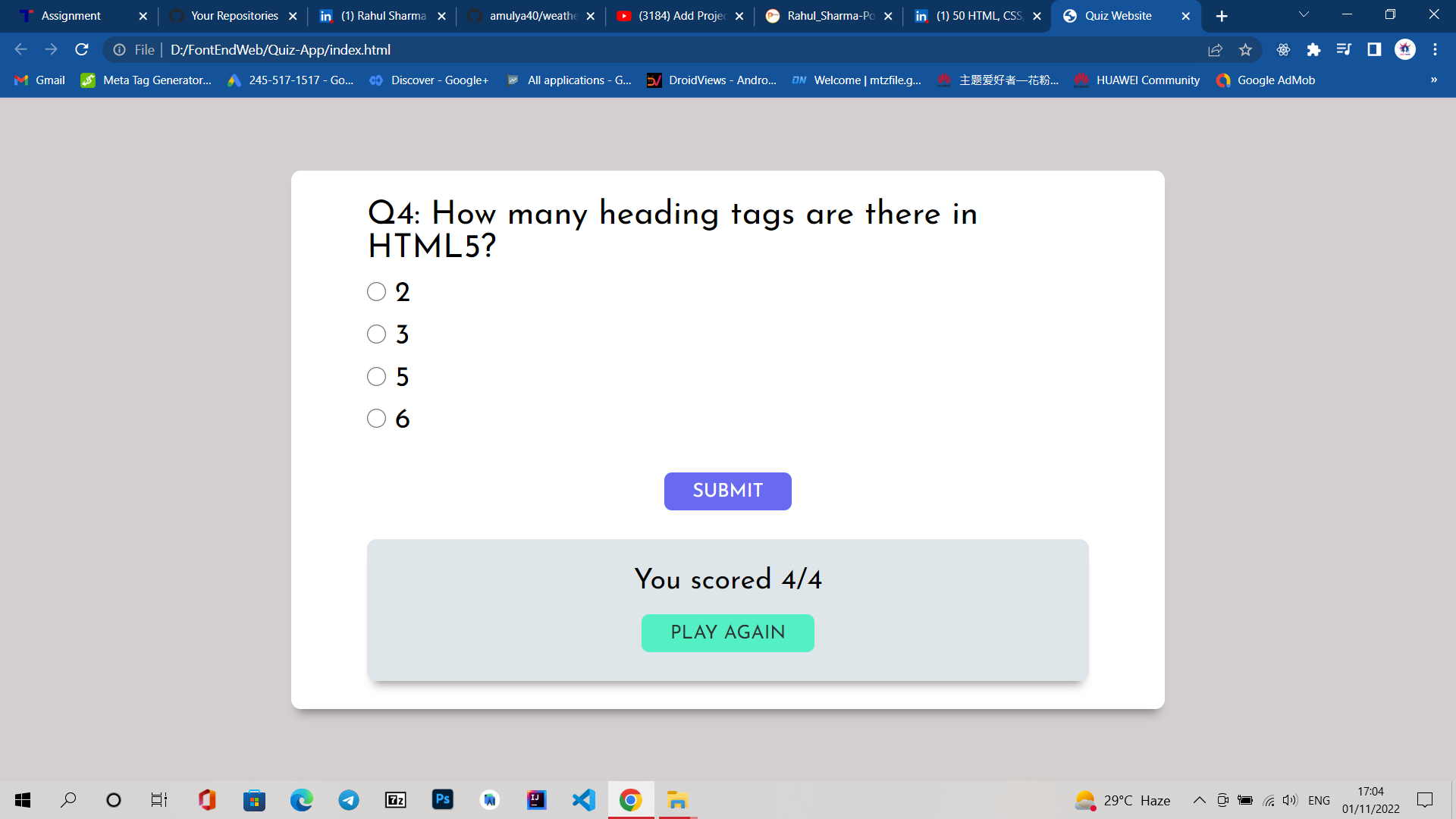 Github Rahul Sharma5 Quiz App Javascript Project This Is My Quiz