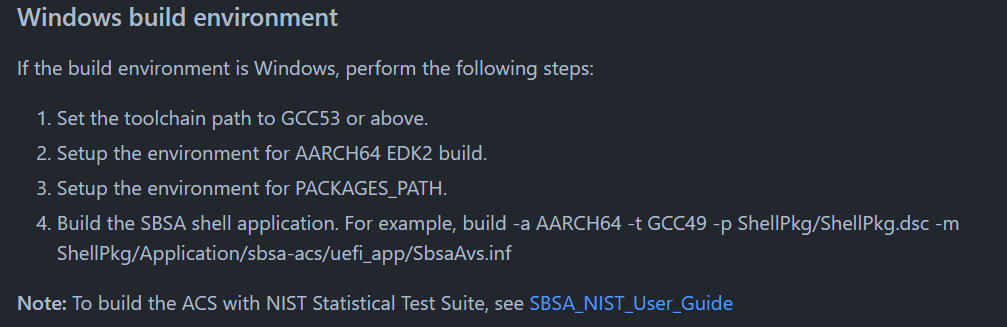 sbsa-acs-master\val\src\avs_pe.c : In "val_pe_reg_read "undefined reference to few functions ...